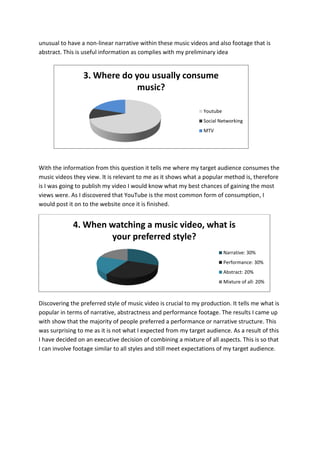 Music video questionnaire primary research | DOCX