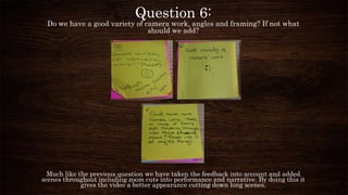 Music video rough cut feedback | PPTX | Video Production | Content Production