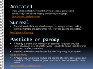 Music Videos Codes and Conventions | PDF