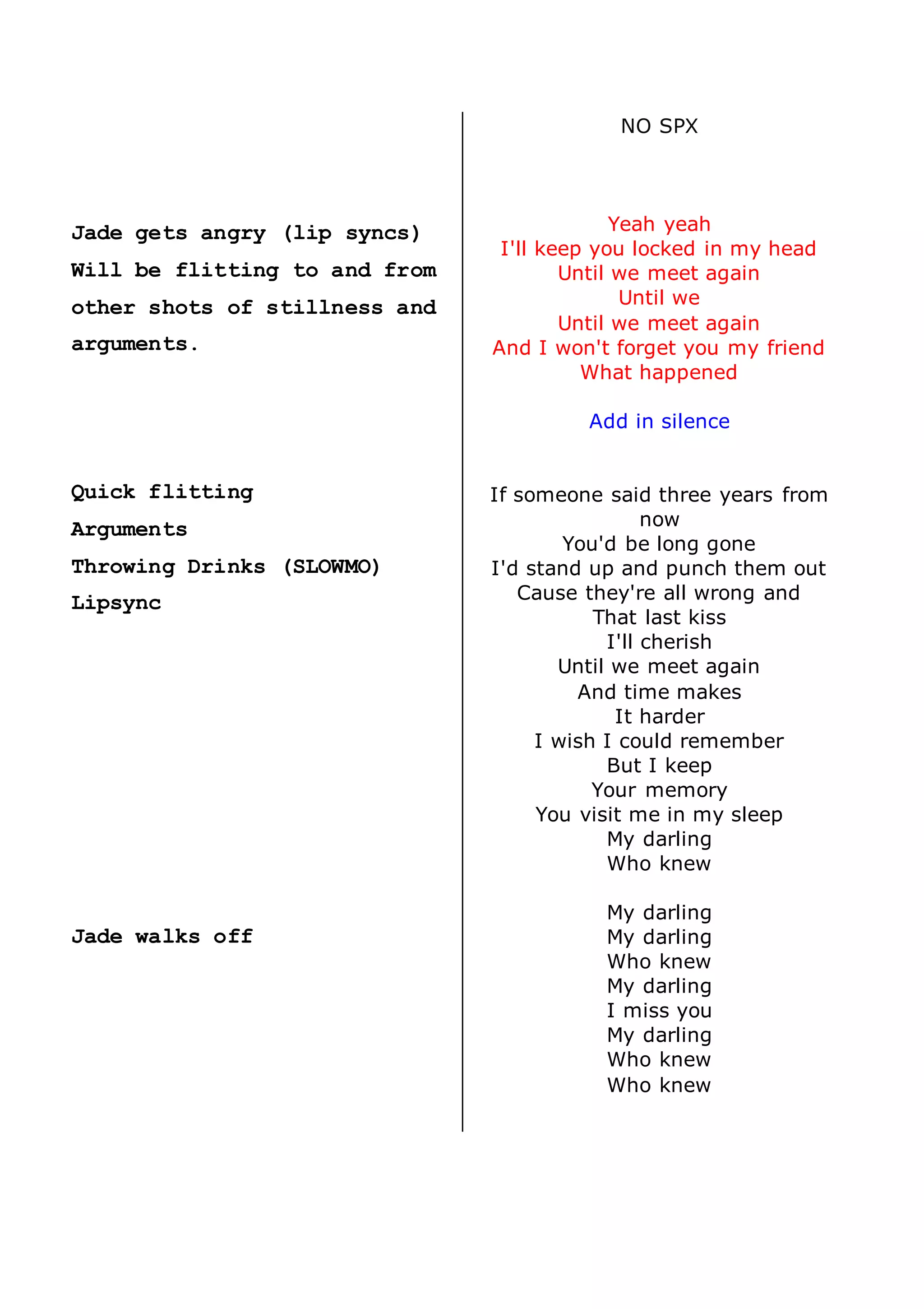 Music Video Script Docx