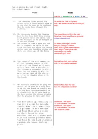 Music video script_template | DOCX