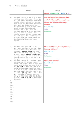 Music video script_template | DOCX