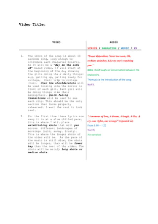 Music video script_template | DOCX
