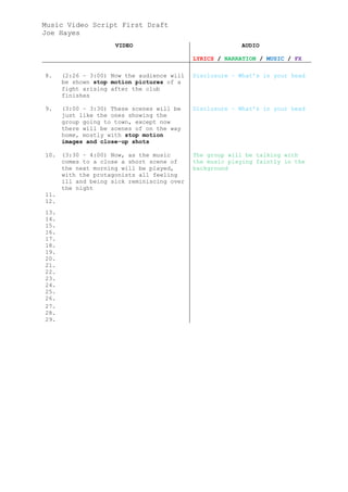 Music video script_template | PDF