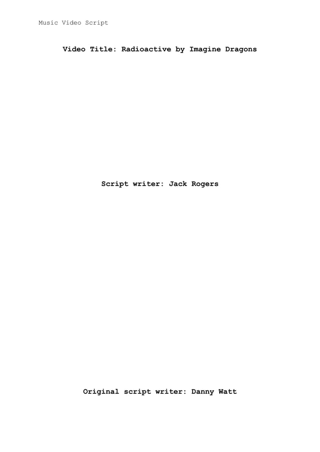 Music video script template | PDF