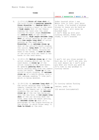 Music video script_template | DOCX