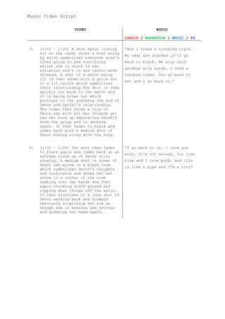Music video script template | DOCX | Music Video | Genres