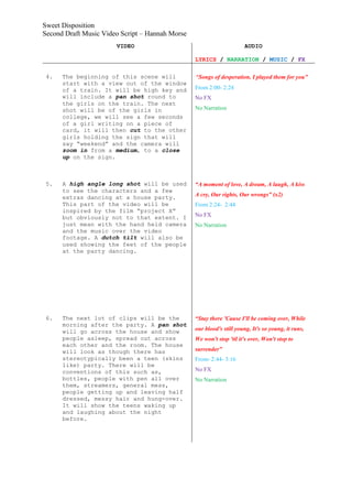 Music video script_template 2 | DOCX | Music Video | Genres