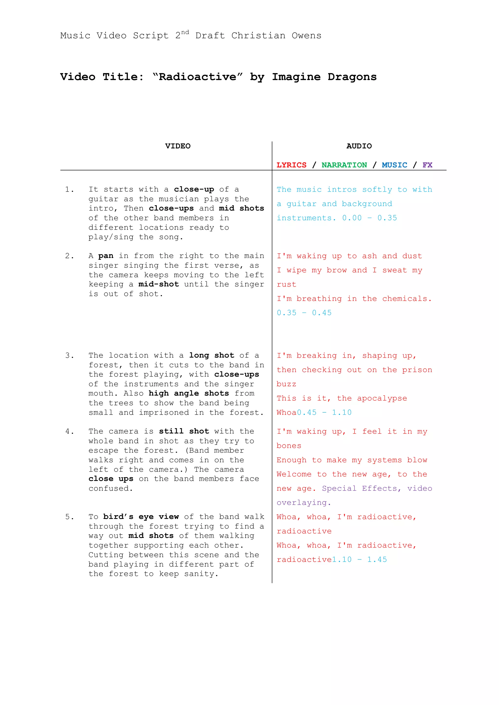 Music video script_template__first_draft_christian_owens[1] | DOCX