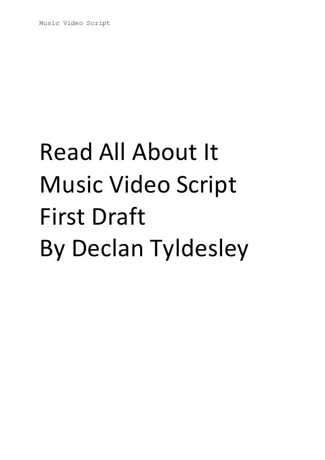 Music Video Script_Template_Task 4