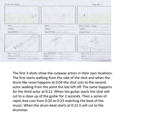 Music video storyboard | PPTX
