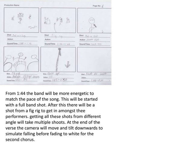 Music video storyboard | PPTX