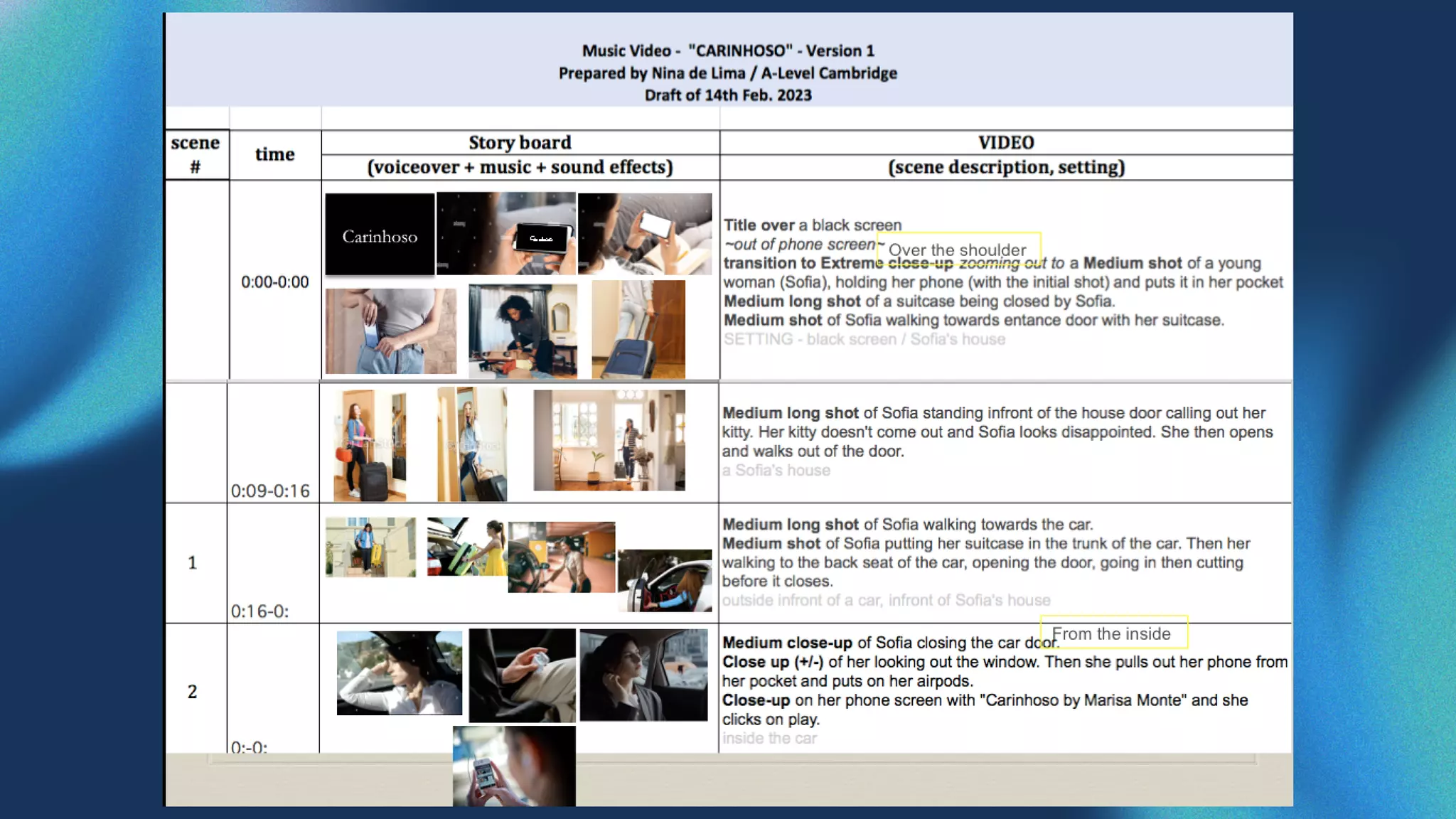 Music Video Storyboard version1.pdf | Video Production | Content Production