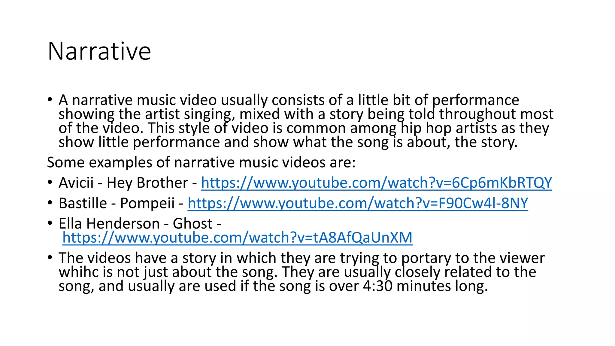 Music video styles | PPTX