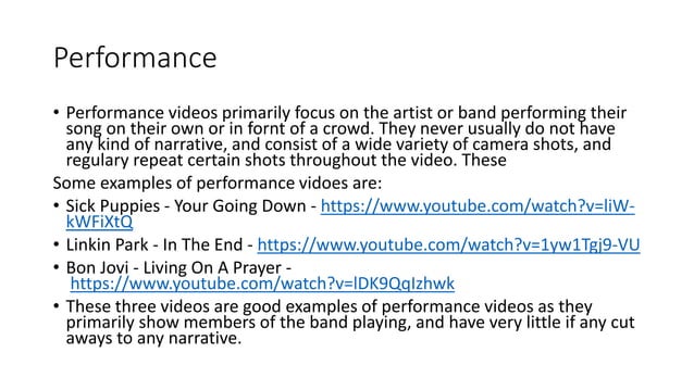 Music video styles | PPTX