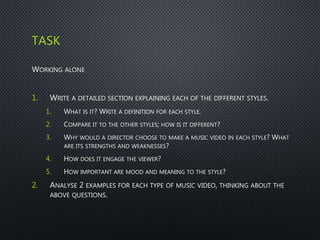Music video styles | PPT