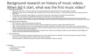 Music video thesis | PPT