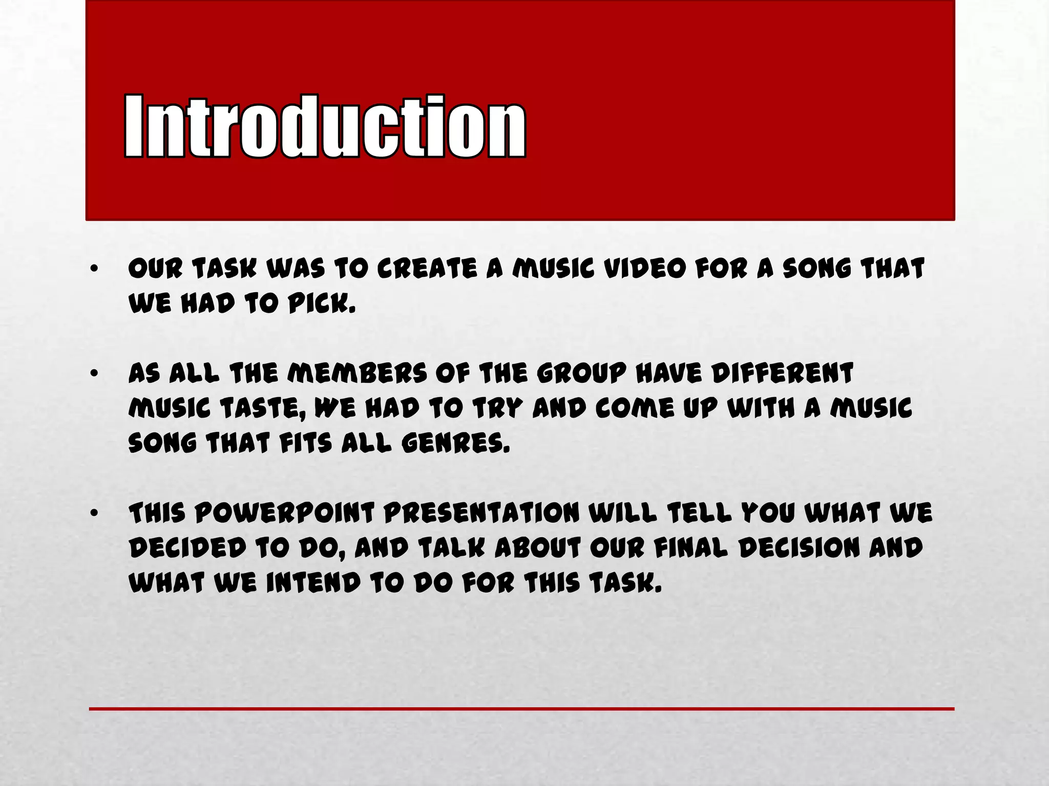 Music video treatment | PPTX | Video Software | Computer Software and ...
