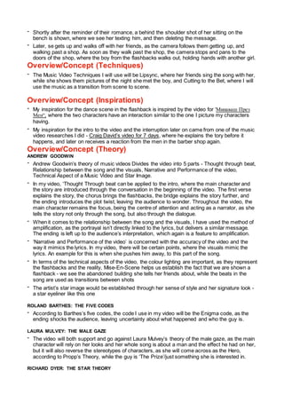 Music Video Treatment | DOCX