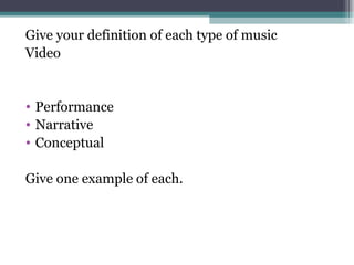 Music video types | PPT
