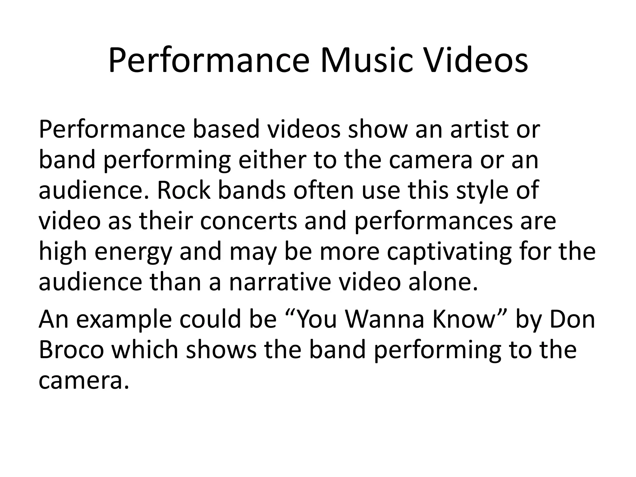 Music video types | PPTX