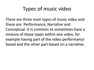 Music video types | PPTX