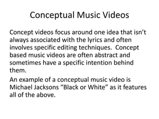 Music video types | PPTX