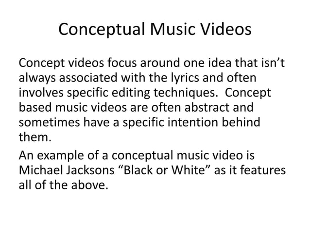 Music video types | PPTX