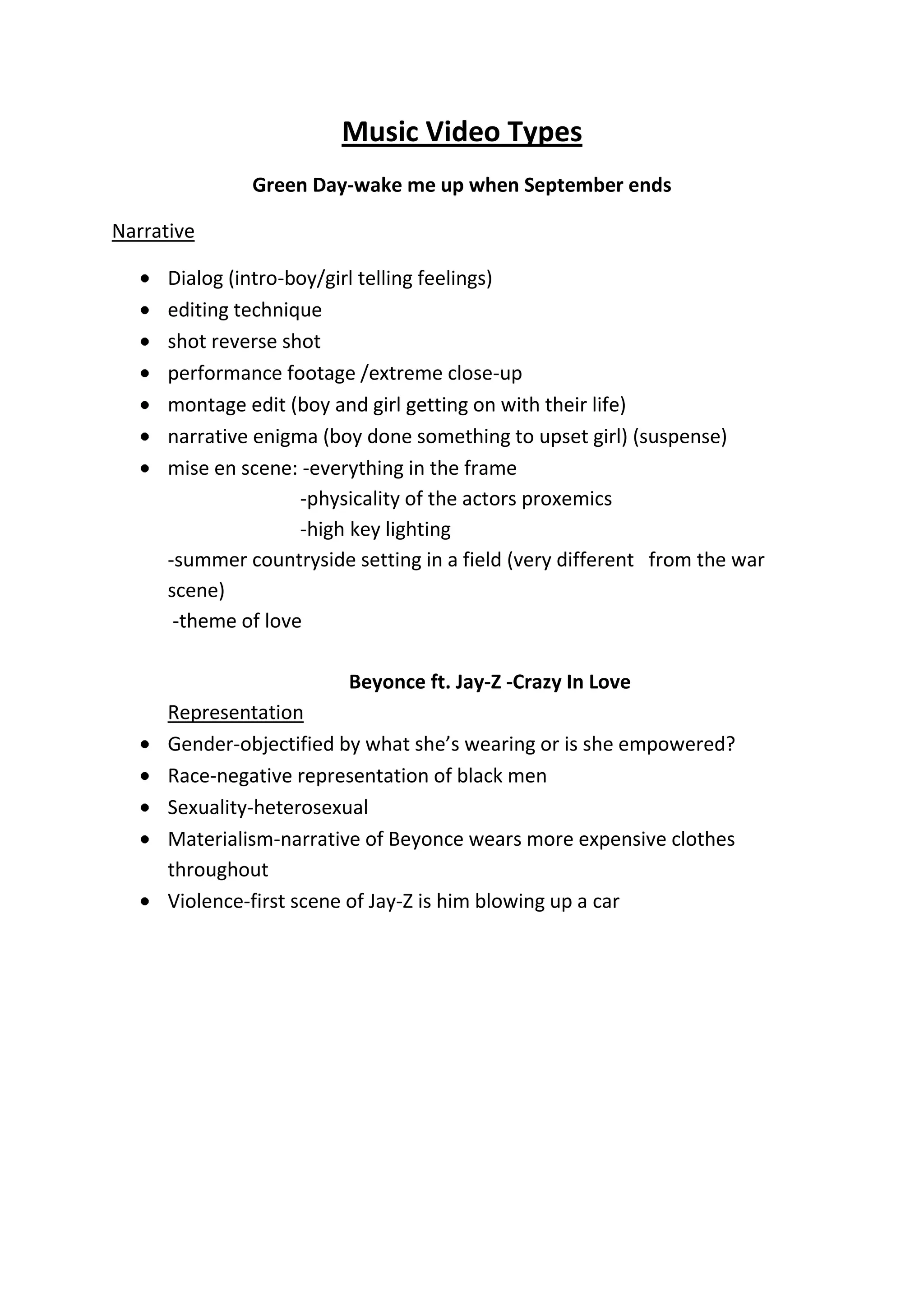 Music video types | PDF