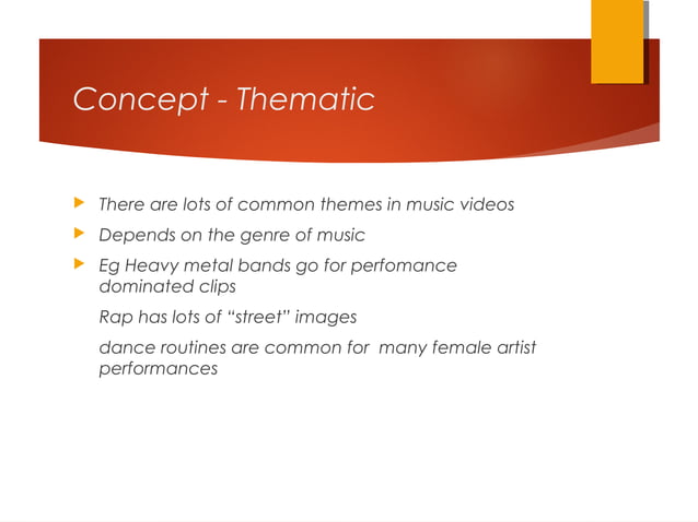 Music Video Styles - A2 Media Studies | PPT