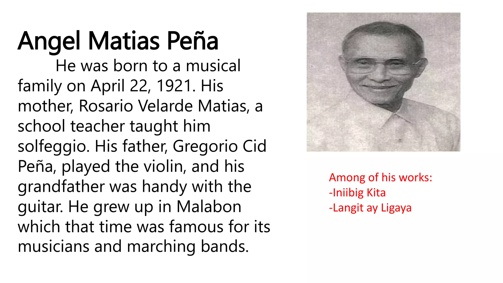 Modern Filipino Musician and Songwriter | PPTX