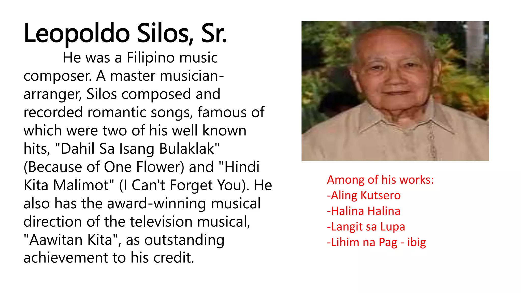 Modern Filipino Musician and Songwriter | PPTX