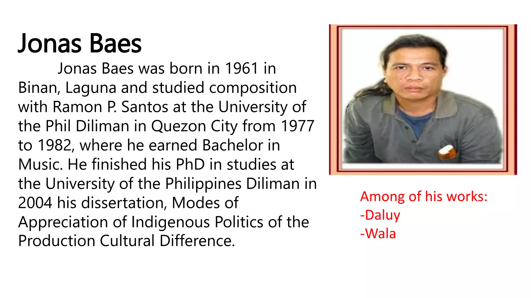 Modern Filipino Musician and Songwriter | PPTX