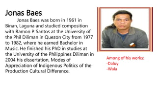 Modern Filipino Musician and Songwriter | PPTX