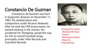 Modern Filipino Musician and Songwriter | PPTX