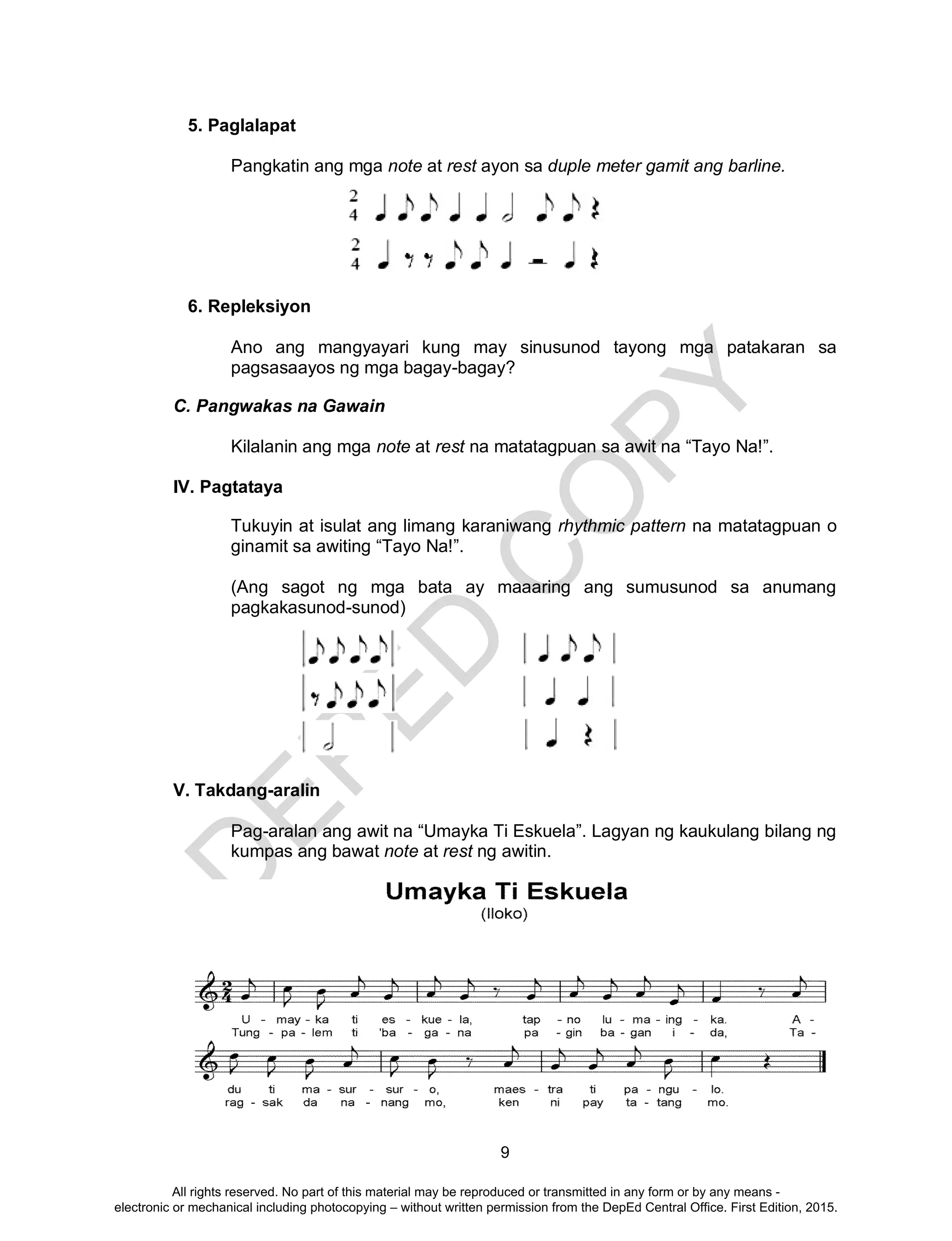 K TO 12 GRADE 4 TEACHER’S GUIDE IN MUSIKA (Q1-Q4) | PDF