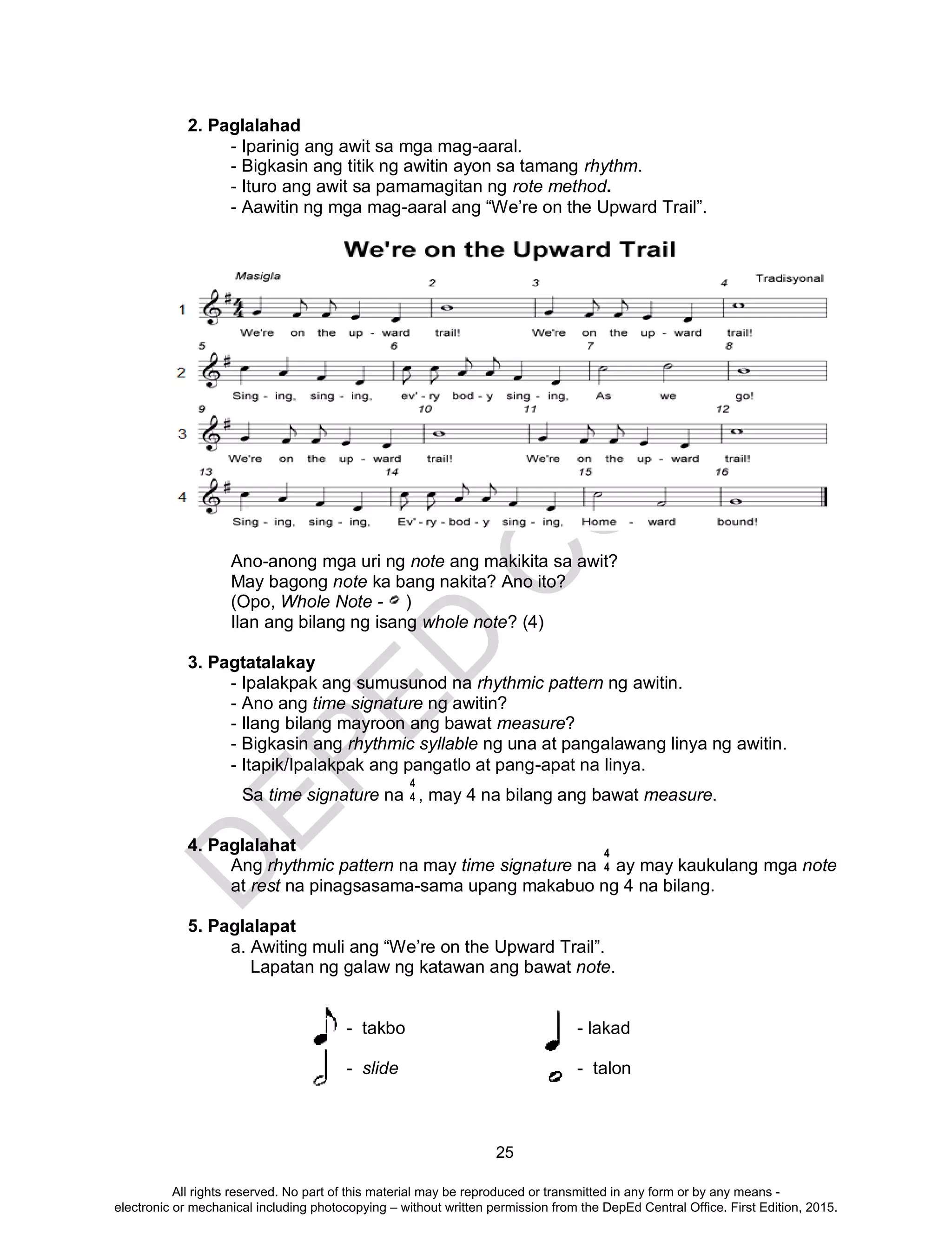 K TO 12 GRADE 4 TEACHER’S GUIDE IN MUSIKA (Q1-Q4) | PDF