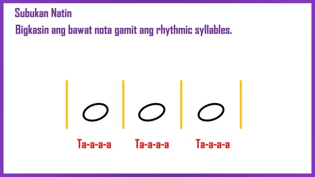 Pagbigkas ng Ritmo Gamit ang Rhythmic Syllables | PDF
