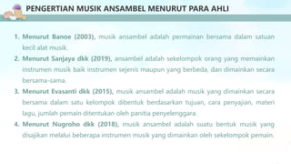 PPT Musik Ansambel Kelas 9 K. 13 Pelajaran Seni Budaya | PPTX