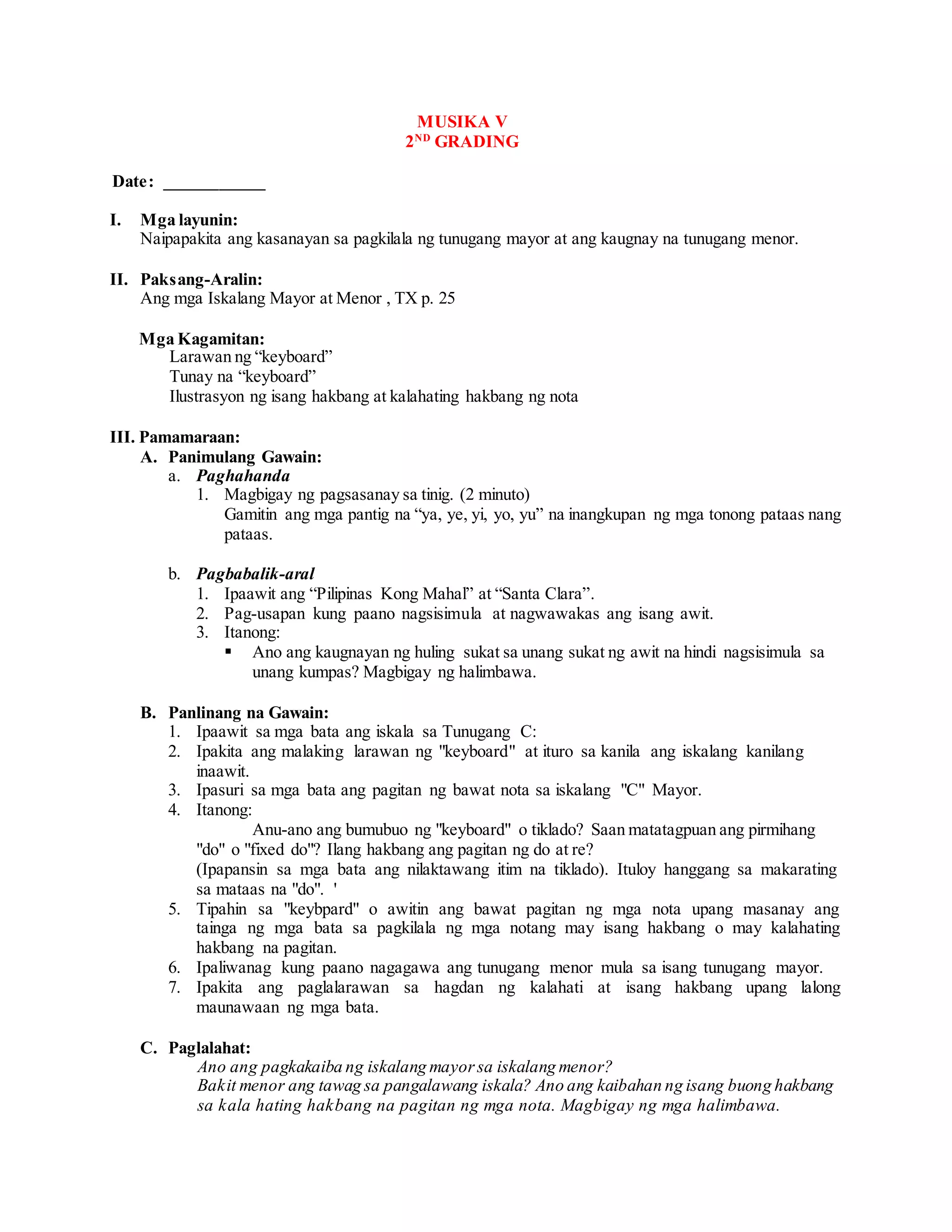 Musika v 2 nd grading | DOCX