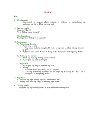 Musika v 4th grading | PDF