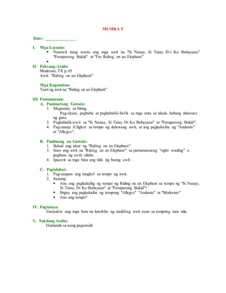 Musika v 4th grading | PDF
