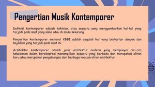 Contemporary music and types of contemporary music | PPTX