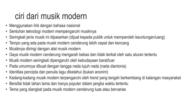 ppt bahan ajar musik modern untuk murid smp | PPT