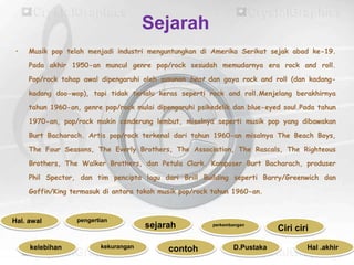 Musik pop sari | PPTX