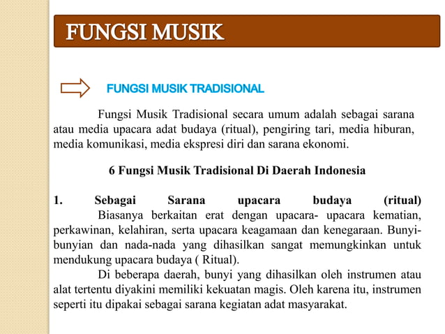 POWERPOINT MUSIK TRADISIONAL KELAS SMP/SEDERAJAT | PPTX
