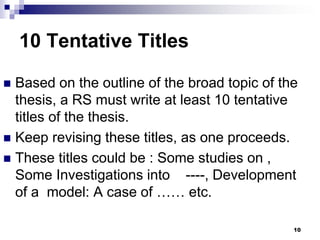 Musings on research sgd-2014 | PPT