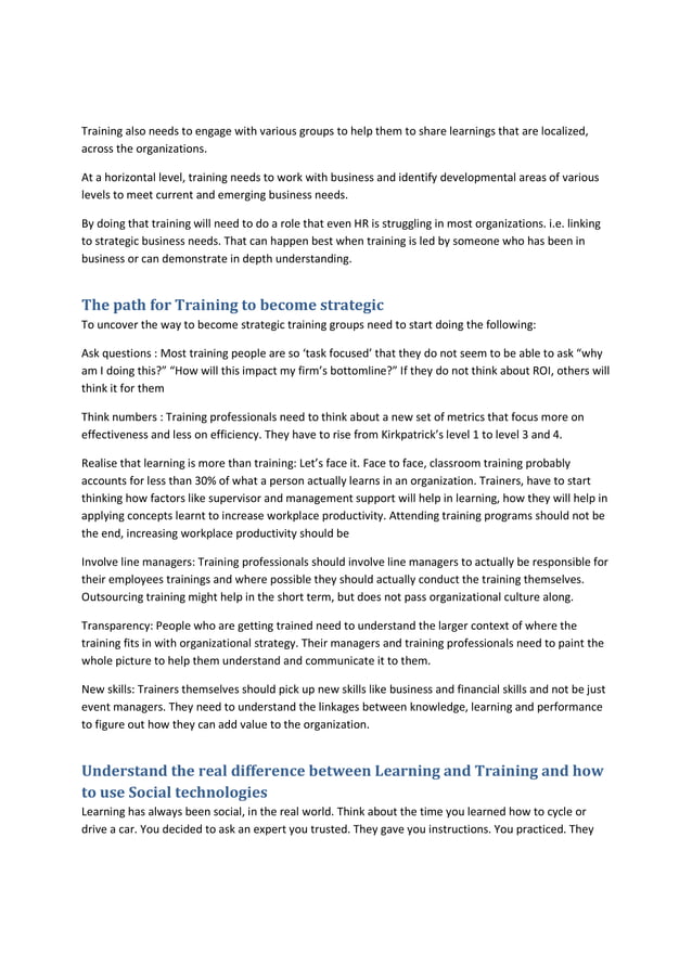 Social Media and Corporate learning & development | PDF | Human Resources | Business