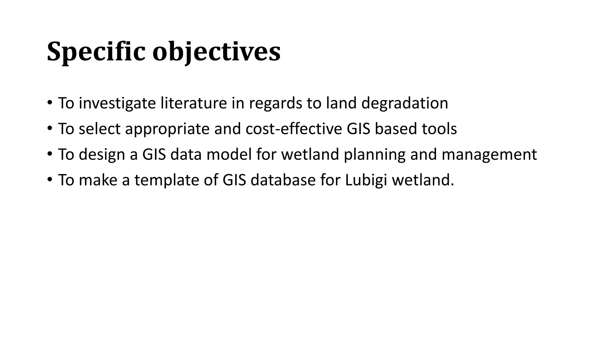 A gis conceptual model for land degradation, Musinguzi Martin | PPT