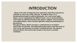 Understanding Liberty: Types, Importance, and Role in Society | PPT